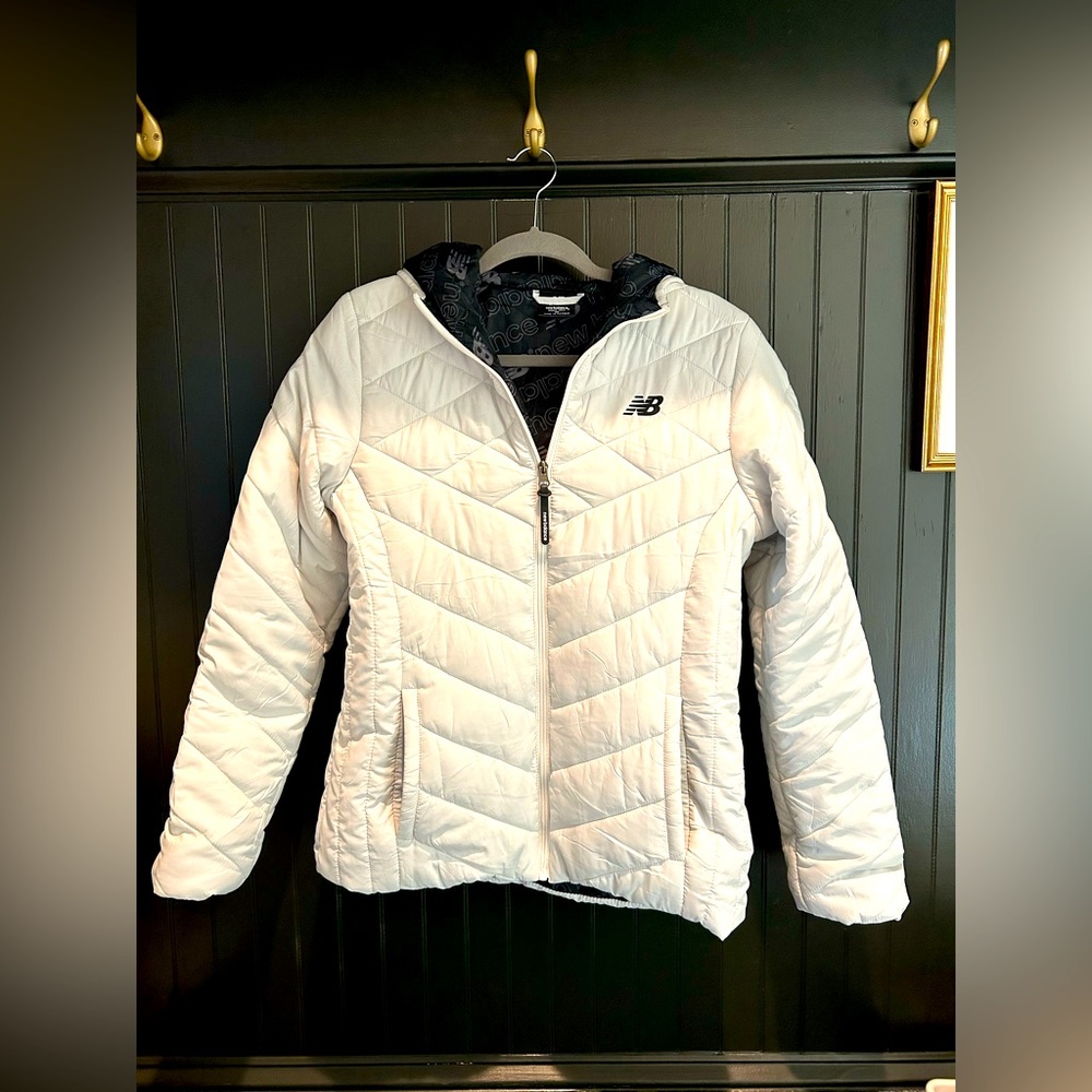 New Balance Puffer Jacket, Ski Jacket, White Quilted … - Gem